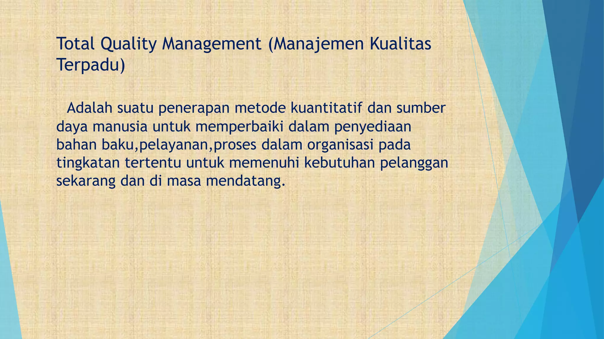 Total quality management | PPT