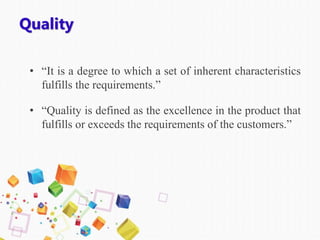 Total quality management | PPTX