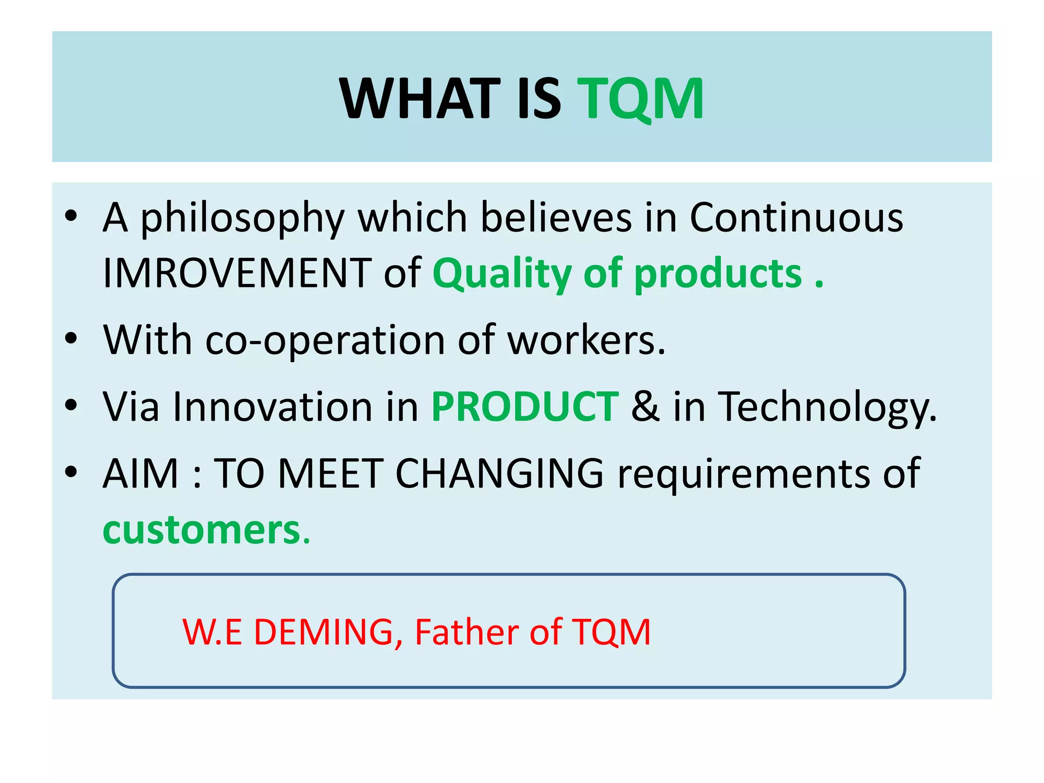 Total quality management | PPTX