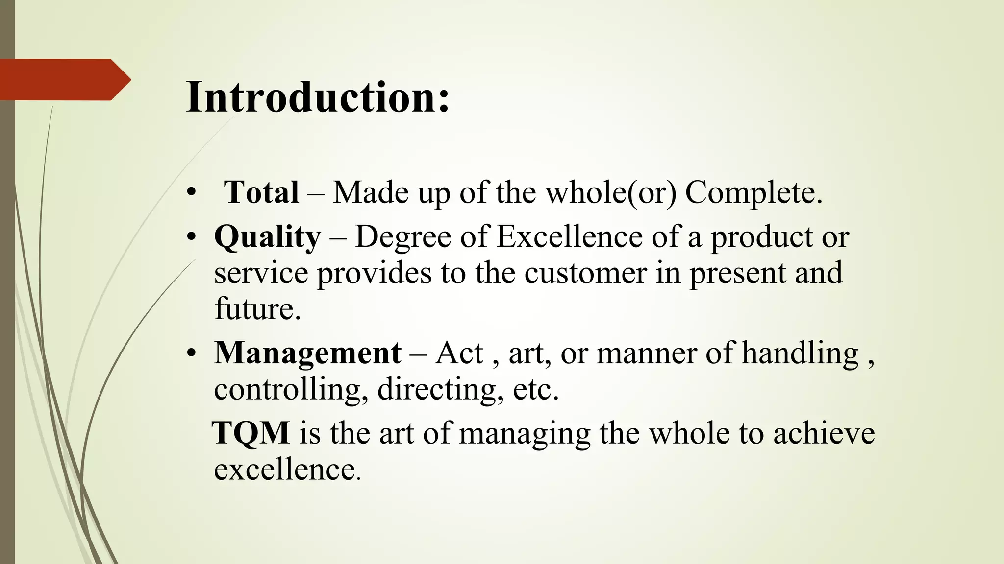 Total quality management and six sigma | PPT
