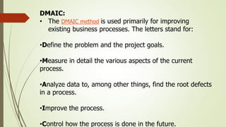 Total quality management and six sigma | PPT