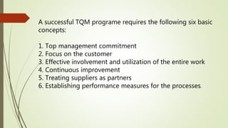 Total quality management and six sigma | PPTX