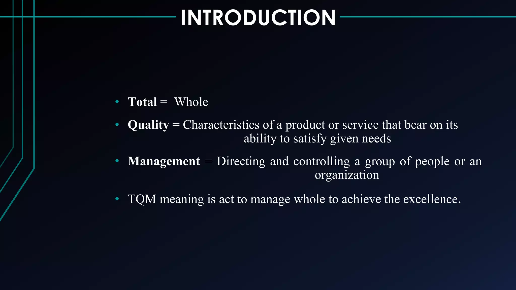 CONCEPT OF TOTAL QUALITY MANAGEMENT | PPTX