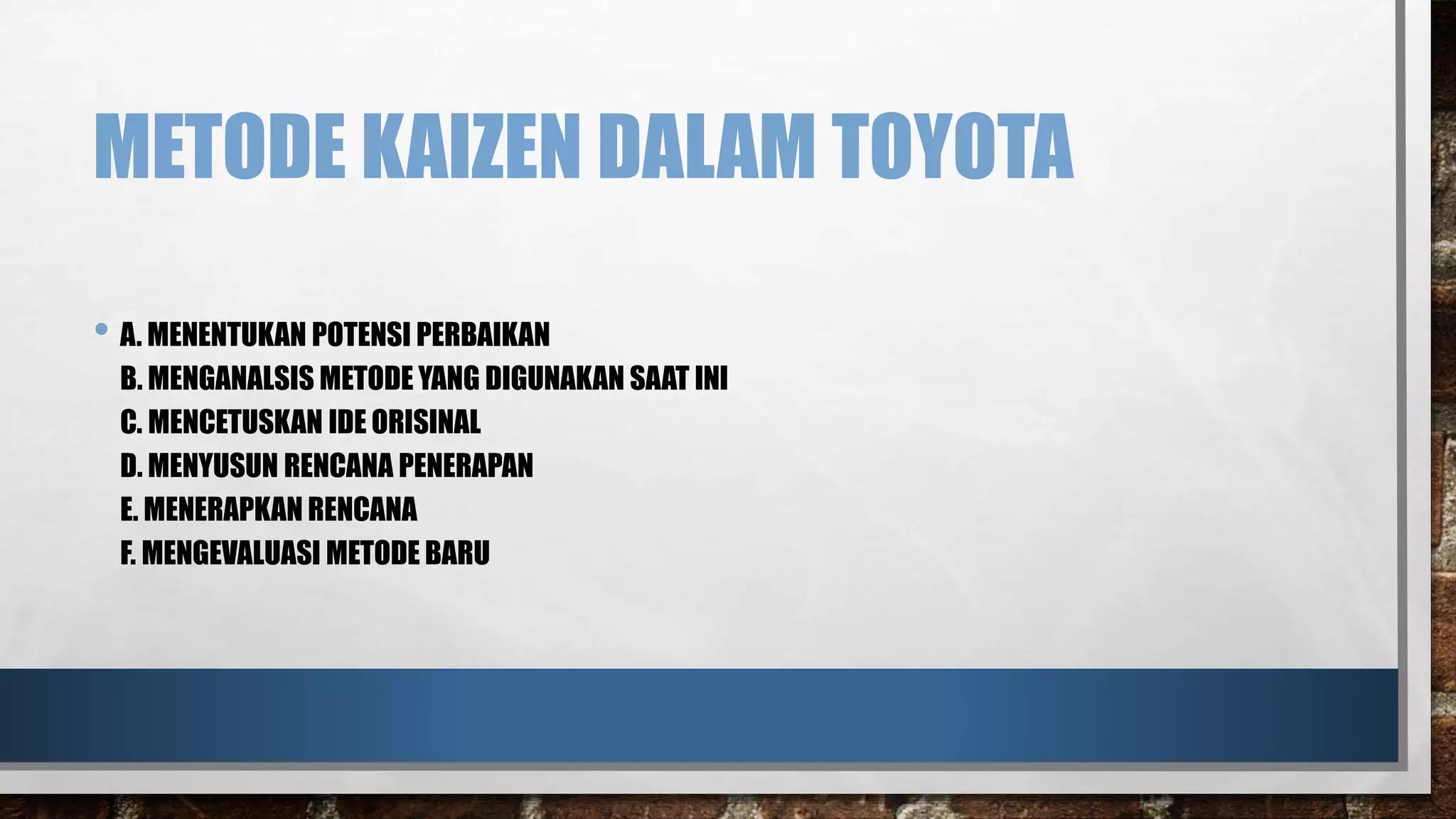 Total quality management dan study case di Toyota | PPTX