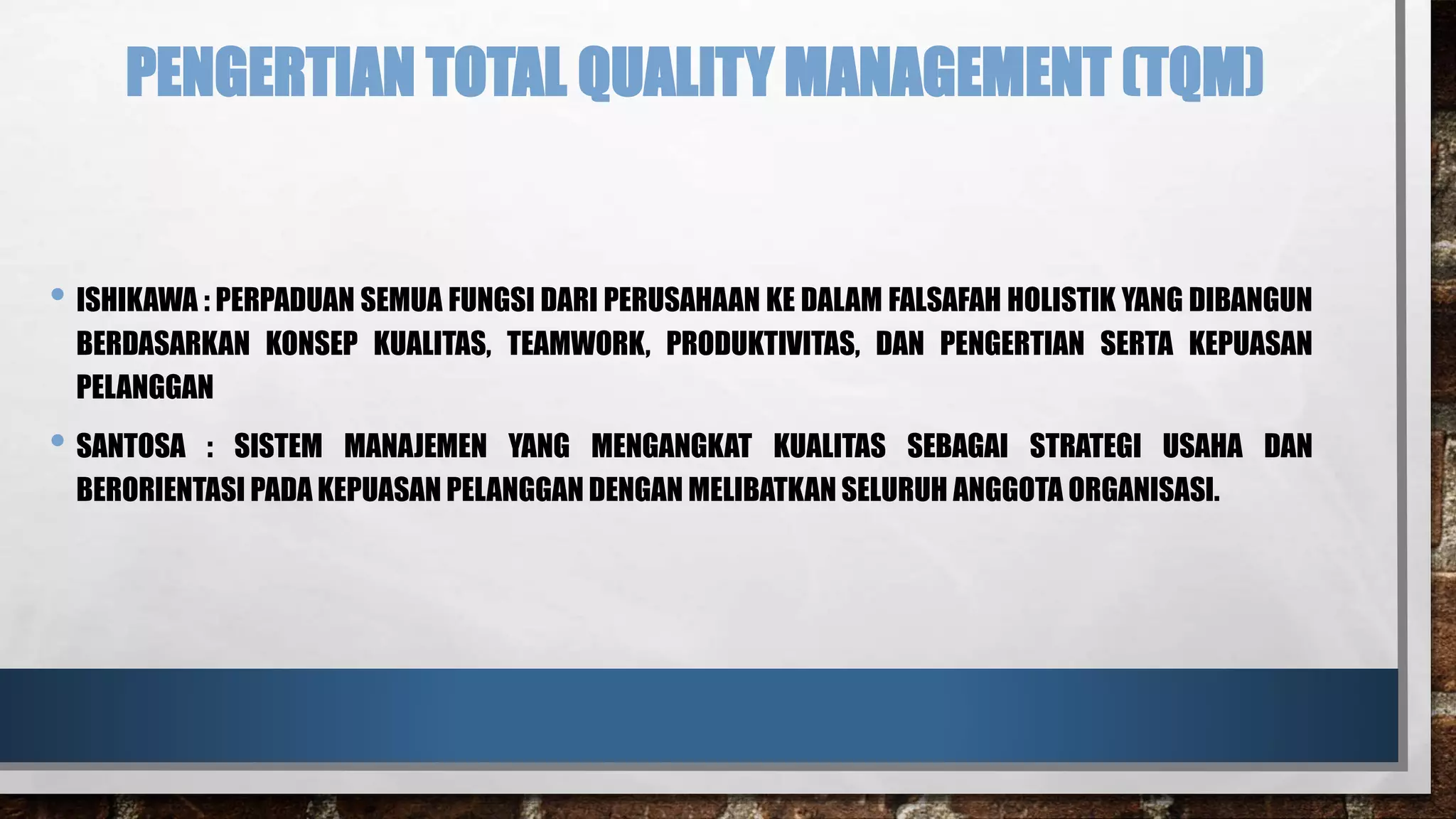 Total quality management dan study case di Toyota | PPTX