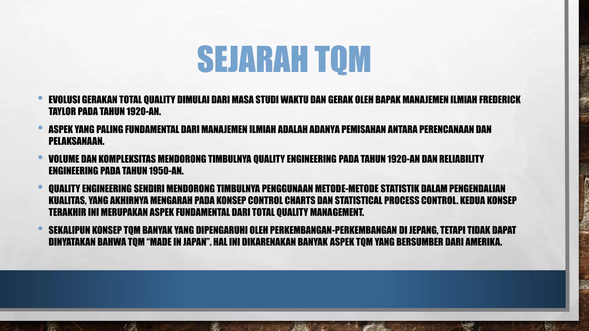 Total quality management dan study case di Toyota | PPTX
