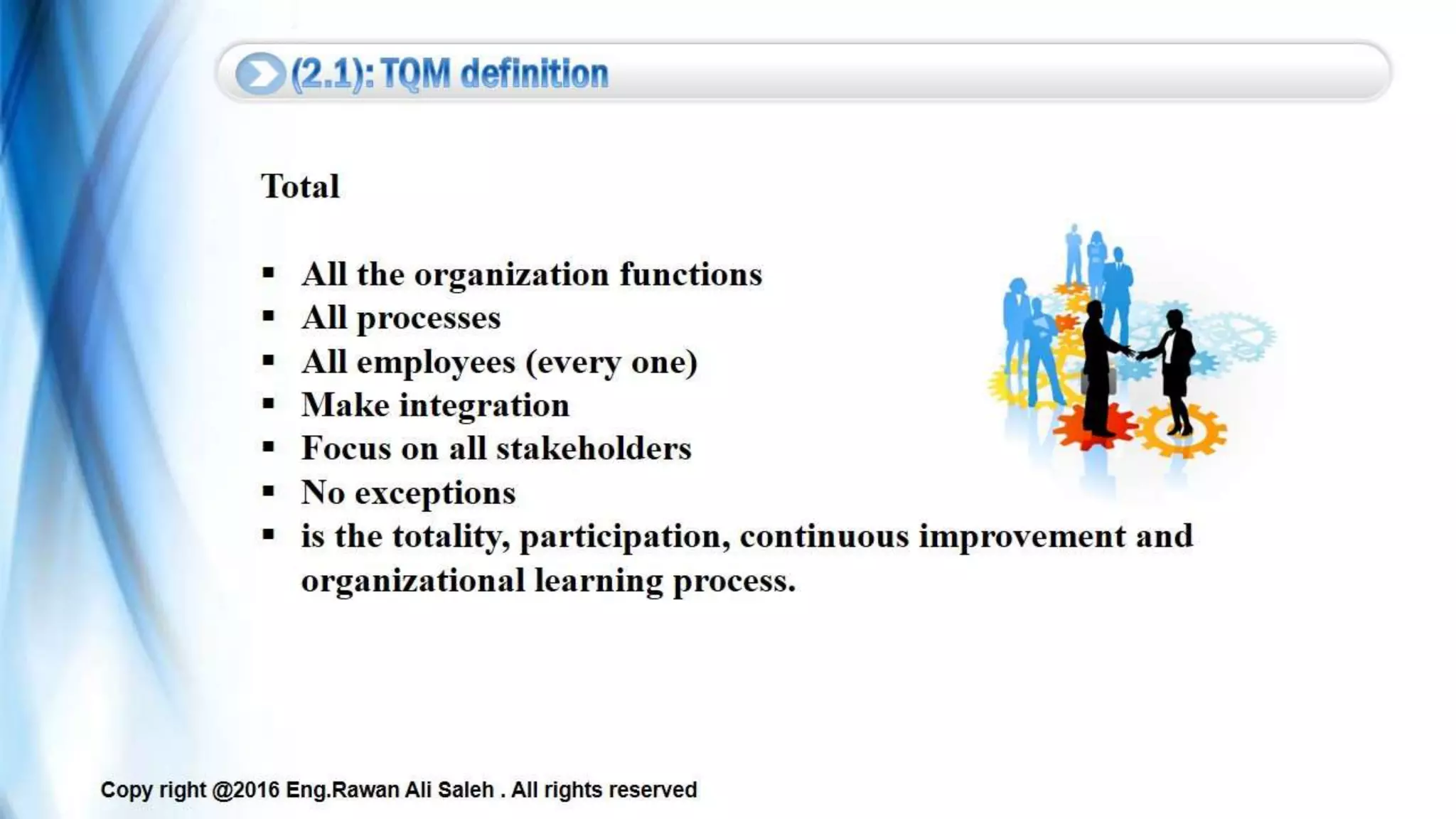 Total quality management system webinar #course#Material # ادارة الجودة ...