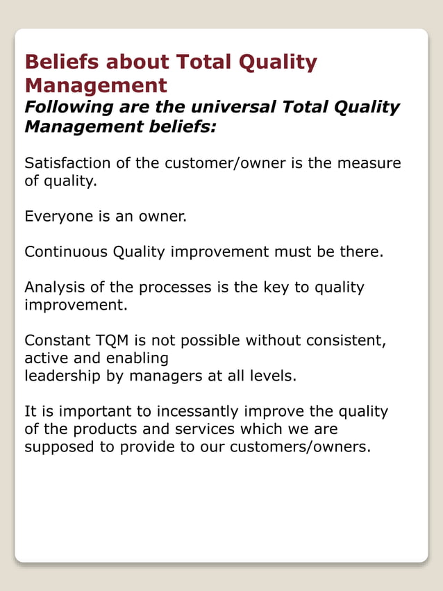 Total quality management complete | PPTX