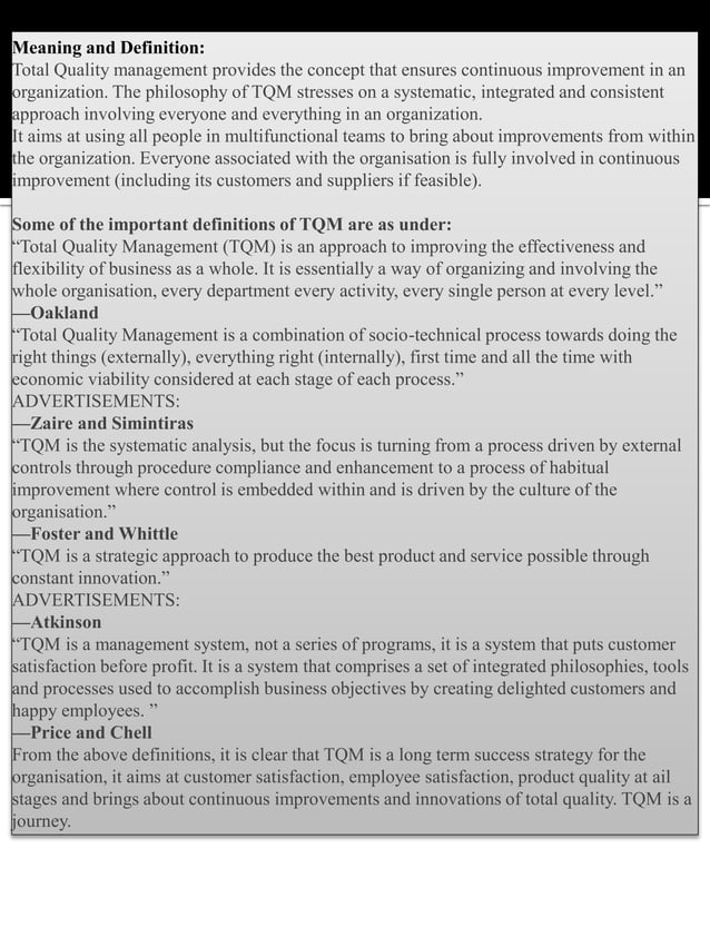 Total quality management complete | PPTX