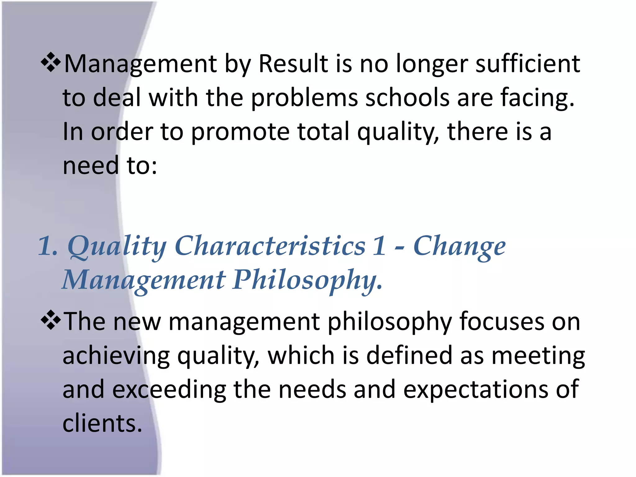 Total quality management in education | PPTX