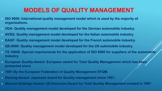 Total quality management models | PPTX