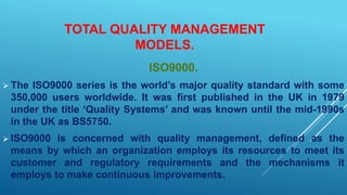 Total quality management models | PPTX