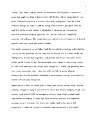 Total quality management of apple | DOCX