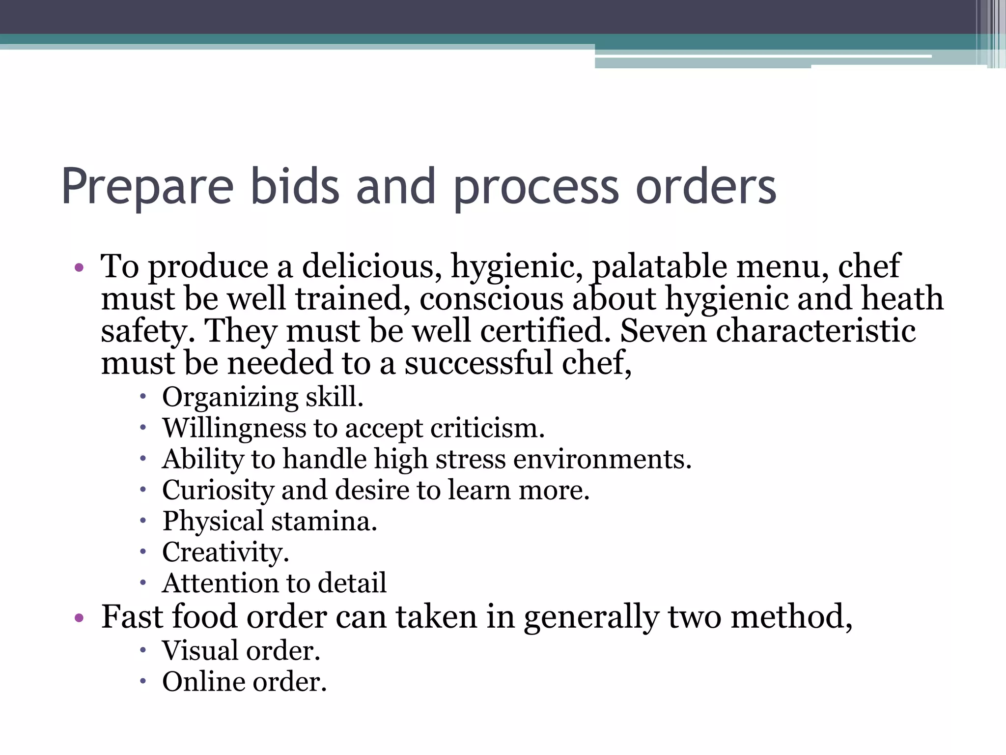 Total quality management of fast food business presentation | PPTX