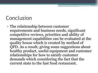 Total quality management of fast food business presentation | PPTX