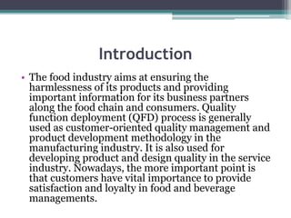 Total quality management of fast food business presentation | PPTX