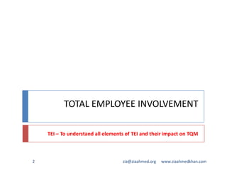 Total Quality Management - Role of Team | PPT