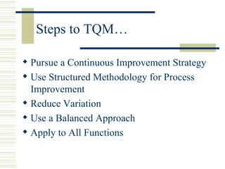 Total Quality Management Shalem | PPT