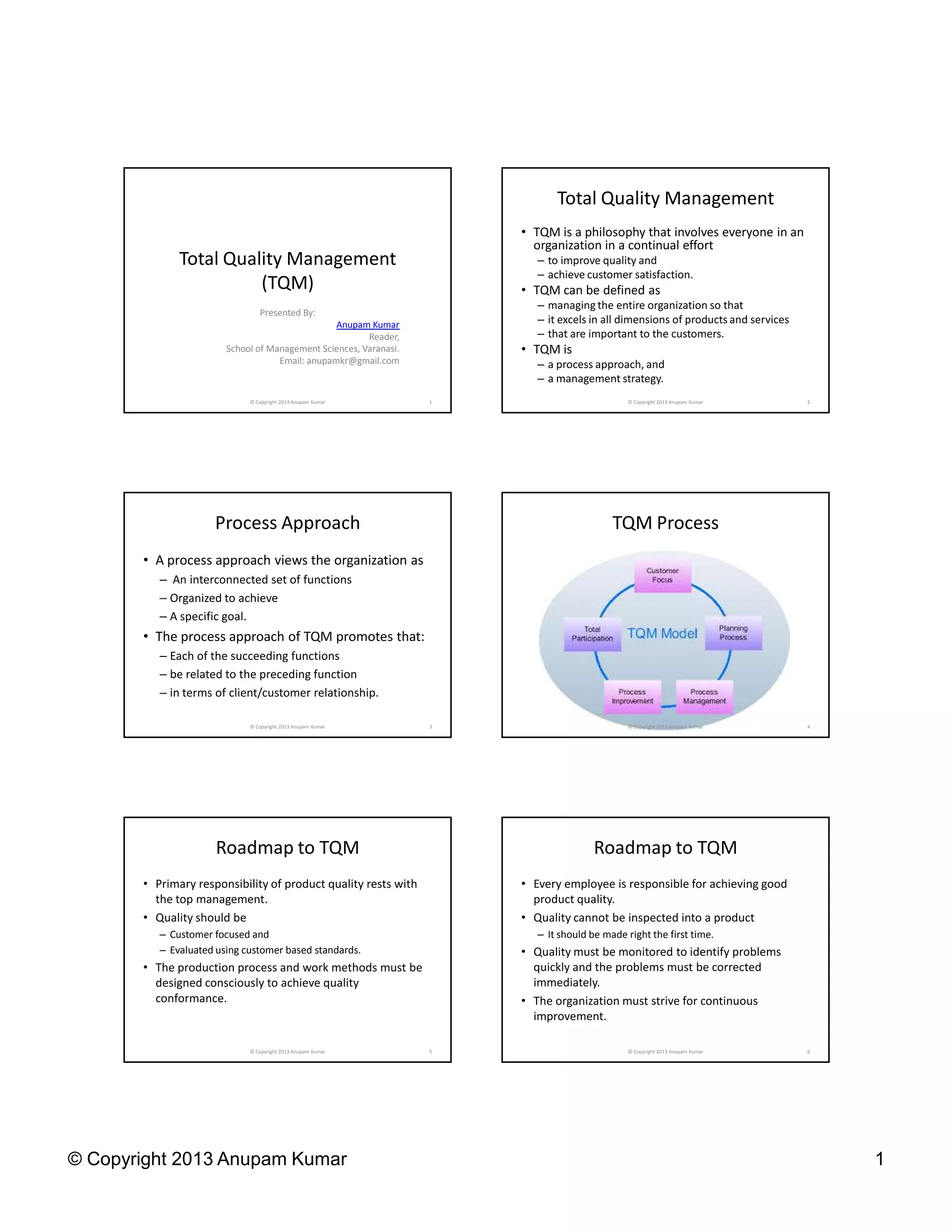 Total quality management (tqm) | PDF