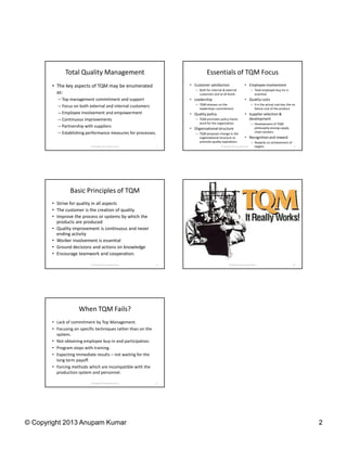 Total quality management (tqm) | PDF