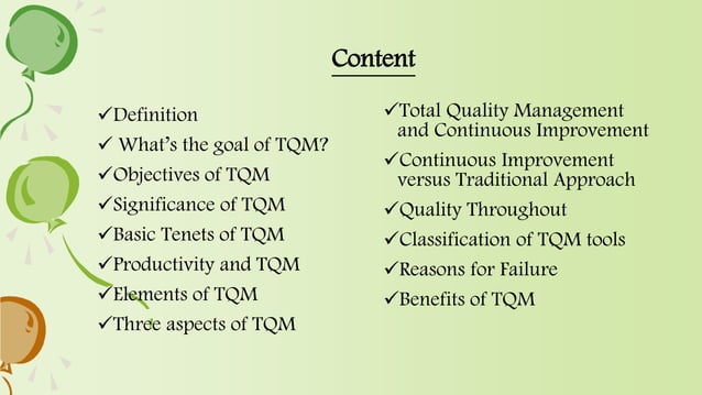 Total quality management (tqm) | PPT