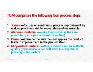 Total quality management (TQM) for IM students of JNTUH | PDF