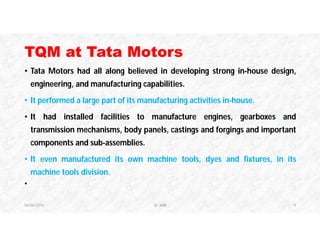 Total quality management (TQM) for IM students of JNTUH | PDF