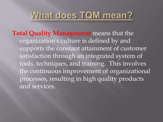 Total Quality Mgt | PPT