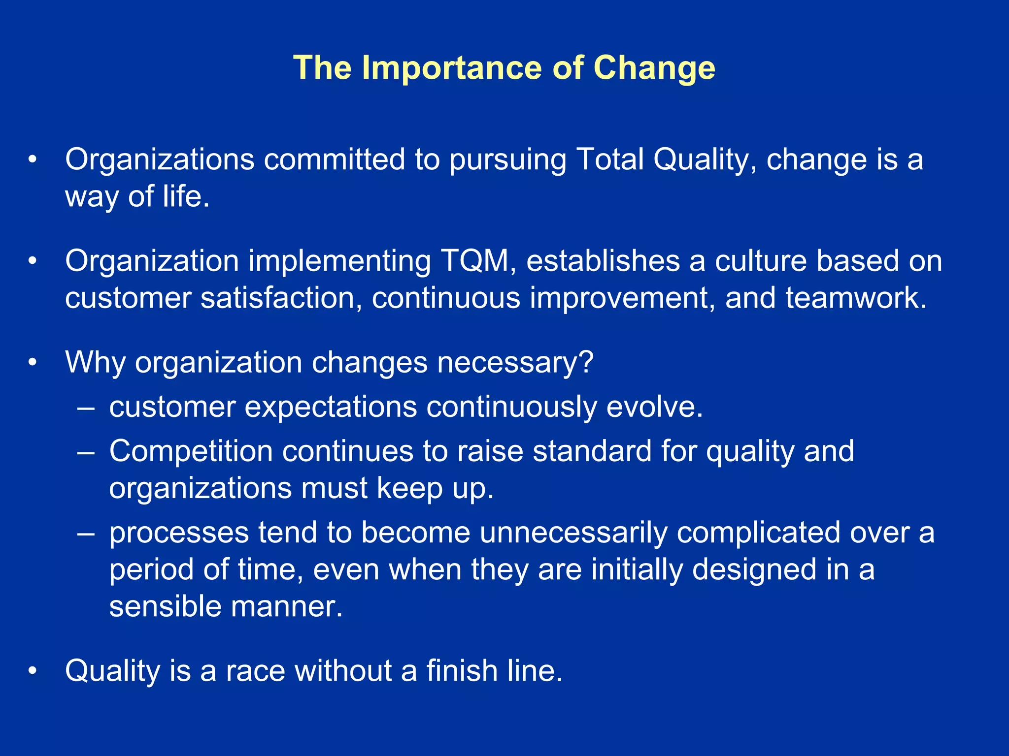 Total Quality & Organizational Change | PDF