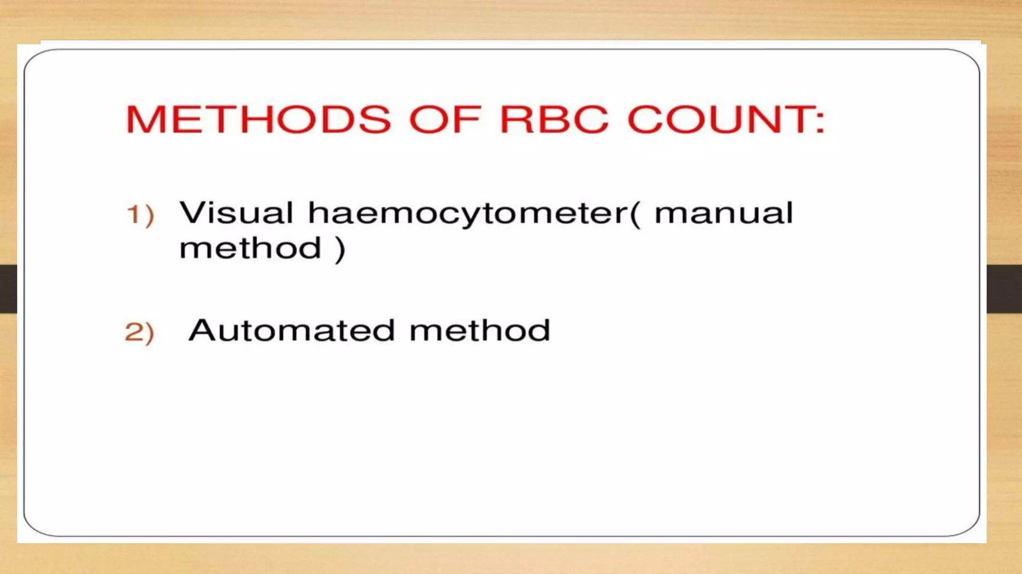 Total rbc count | PPTX