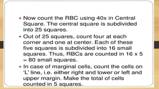 Total rbc count | PPTX