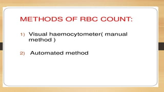 Total rbc count | PPTX