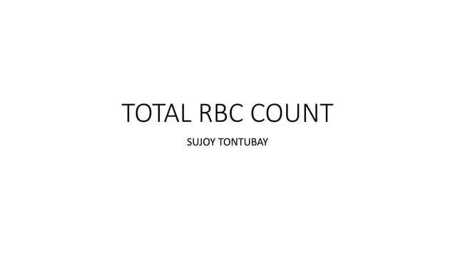 TOTAL RBC COUNT.pptx
