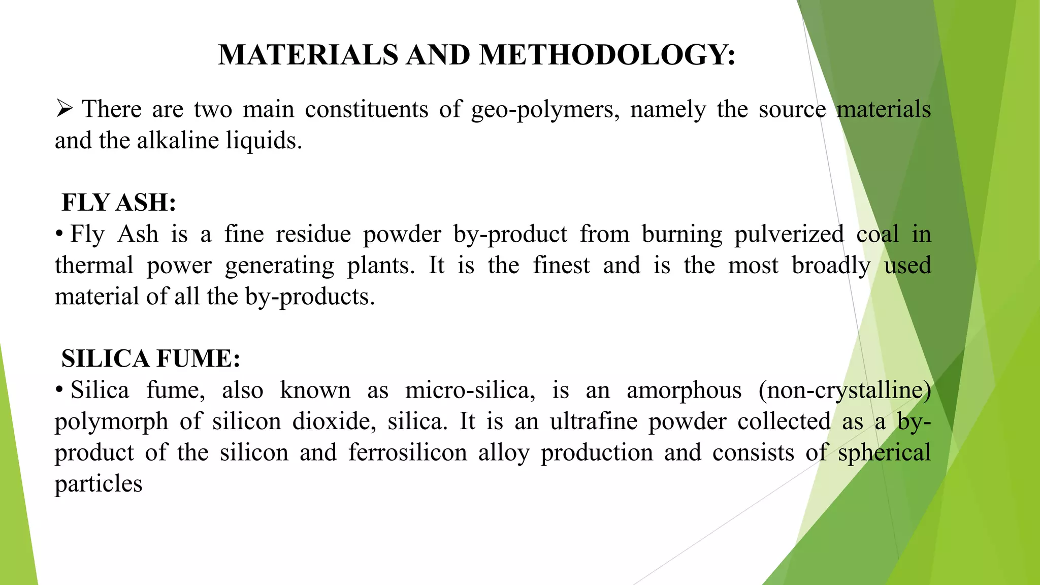 Total replacement of cement using flyash and silicafume | PPTX