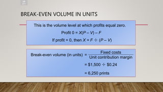 Total revenue cost volume and even break relationship.pptx