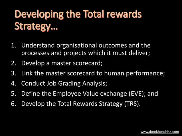 Total Rewards Strategy by Derek Hendrikz | PPTX