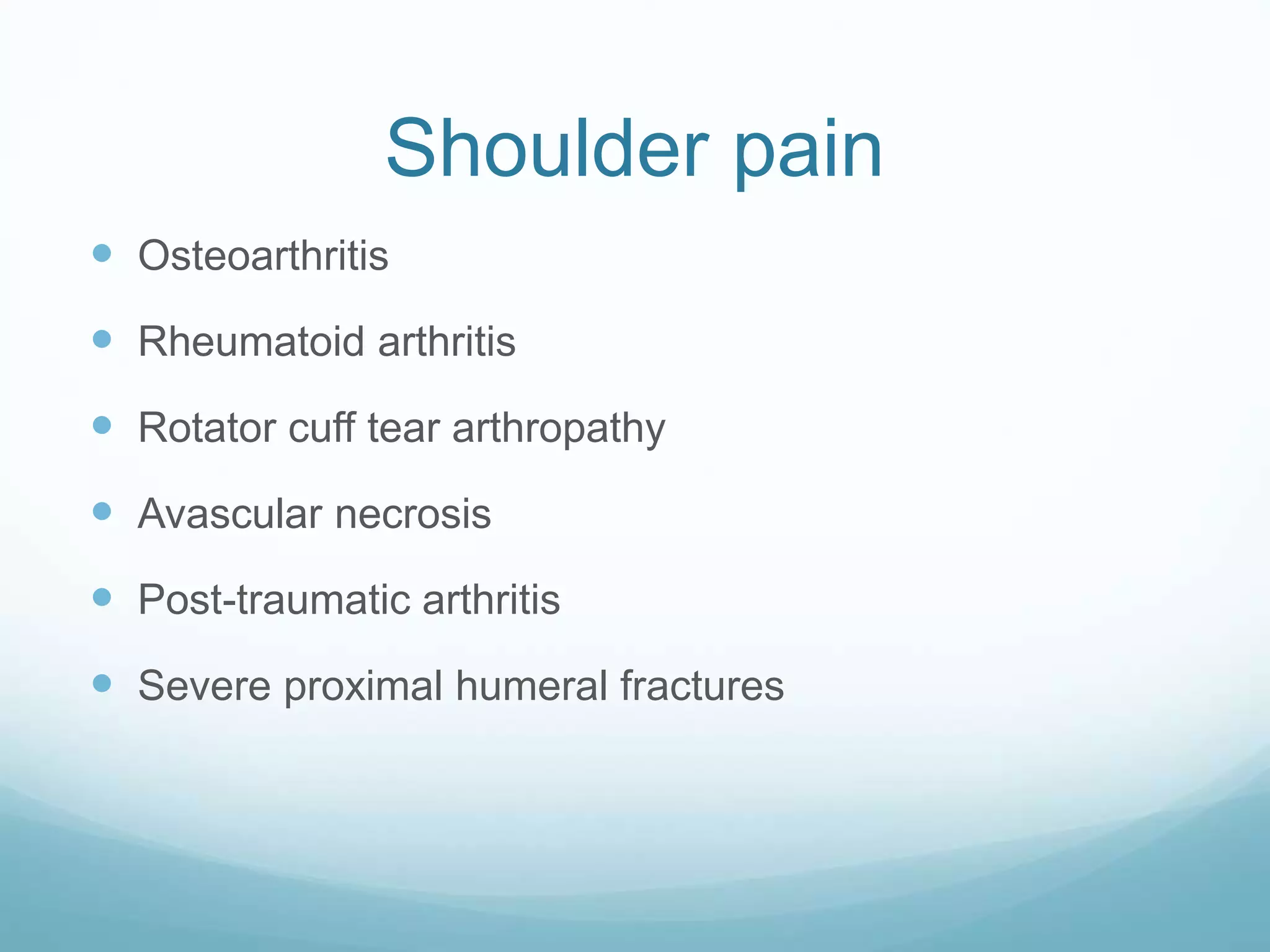 Total shoulder arthroplasty and reverse TSA - Hussain Algawahmed | PPTX