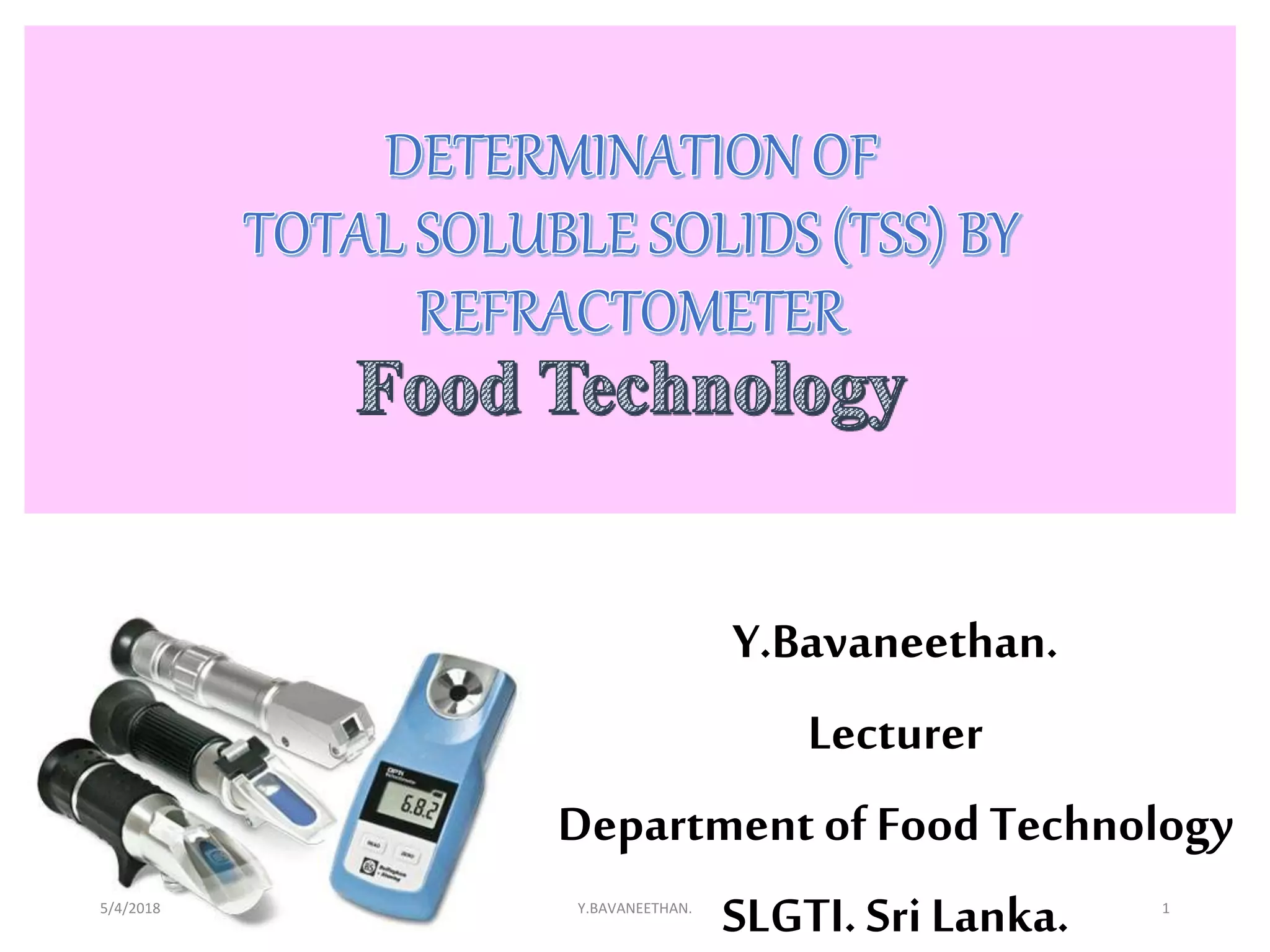 Total soluble solid | PPTX