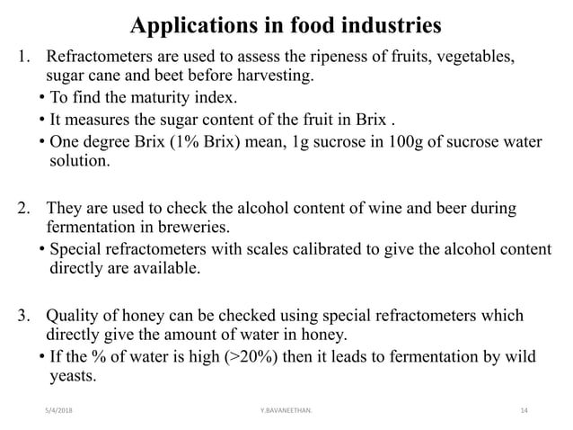 Total soluble solid | PPTX | Physics | Science