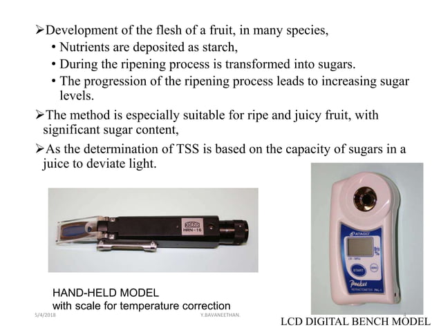 Total soluble solid | PPTX | Physics | Science