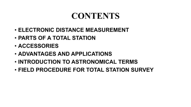 Total station Surveying | PPTX | Physics | Science