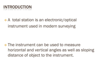 Total station surveying and its application | PDF