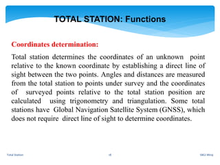 Total station Advanced Surveying Instrument | PPTX