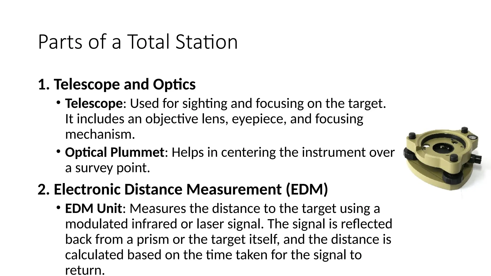 Total Station for Surveying - Components, Principals, Applications and ...