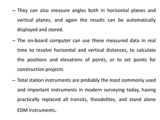 Total Station - Uses, Application, Mechanism, Advantages and more | PPT