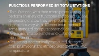 Total station , site survey ,surveying a site | PDF