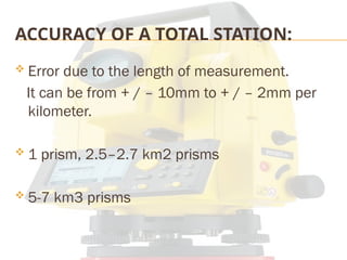 basics of total station and it's applications | PPTX