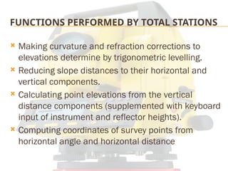 basics of total station and it's applications | PPTX