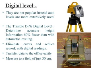Total station, digital self leveling levels, | PPT