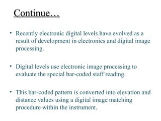 Total station, digital self leveling levels, | PPT